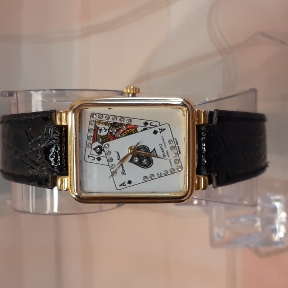 Vintage | Accessories | Vintage Renee Nicol Black Jack Wrist Watch Hong ...